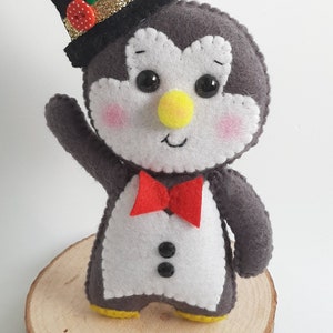 Penguin Reindeer Snowman Gingerbread Set of 4 Felt Pattern PDF SVG ...