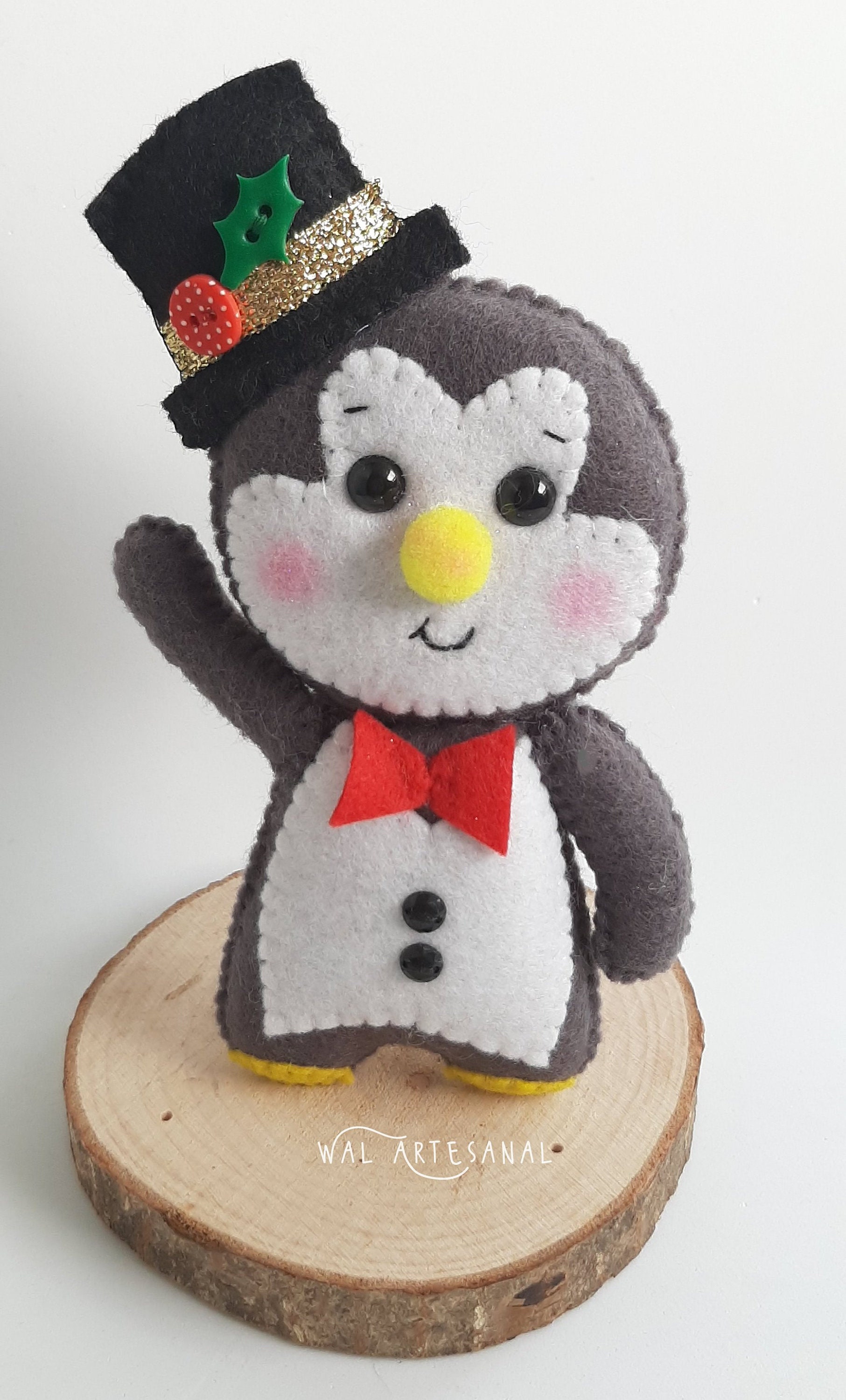 Penguin Reindeer Snowman Gingerbread Set of 4 Felt Pattern PDF | Etsy