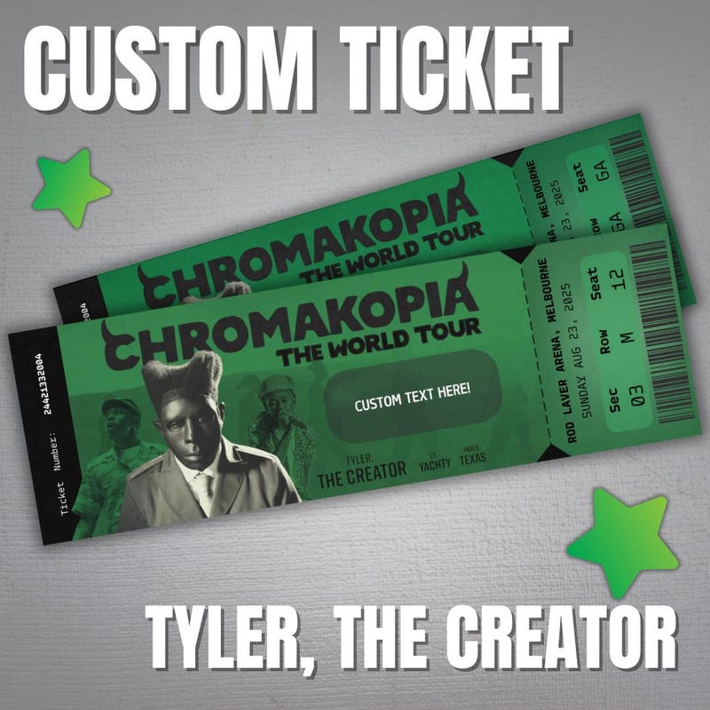 Tyler Tickets - Etsy