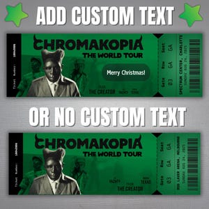Custom Personalised Tyler the Creator Chromokopia Concert World Tour ...