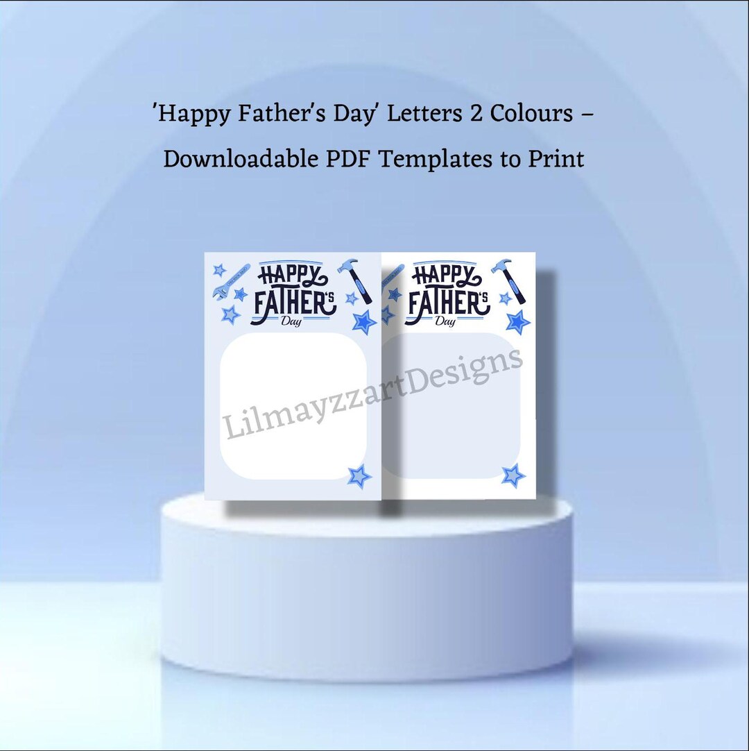 Happy Father's Day Letter Template 2 PK Tool Themed for Father's Day - Etsy