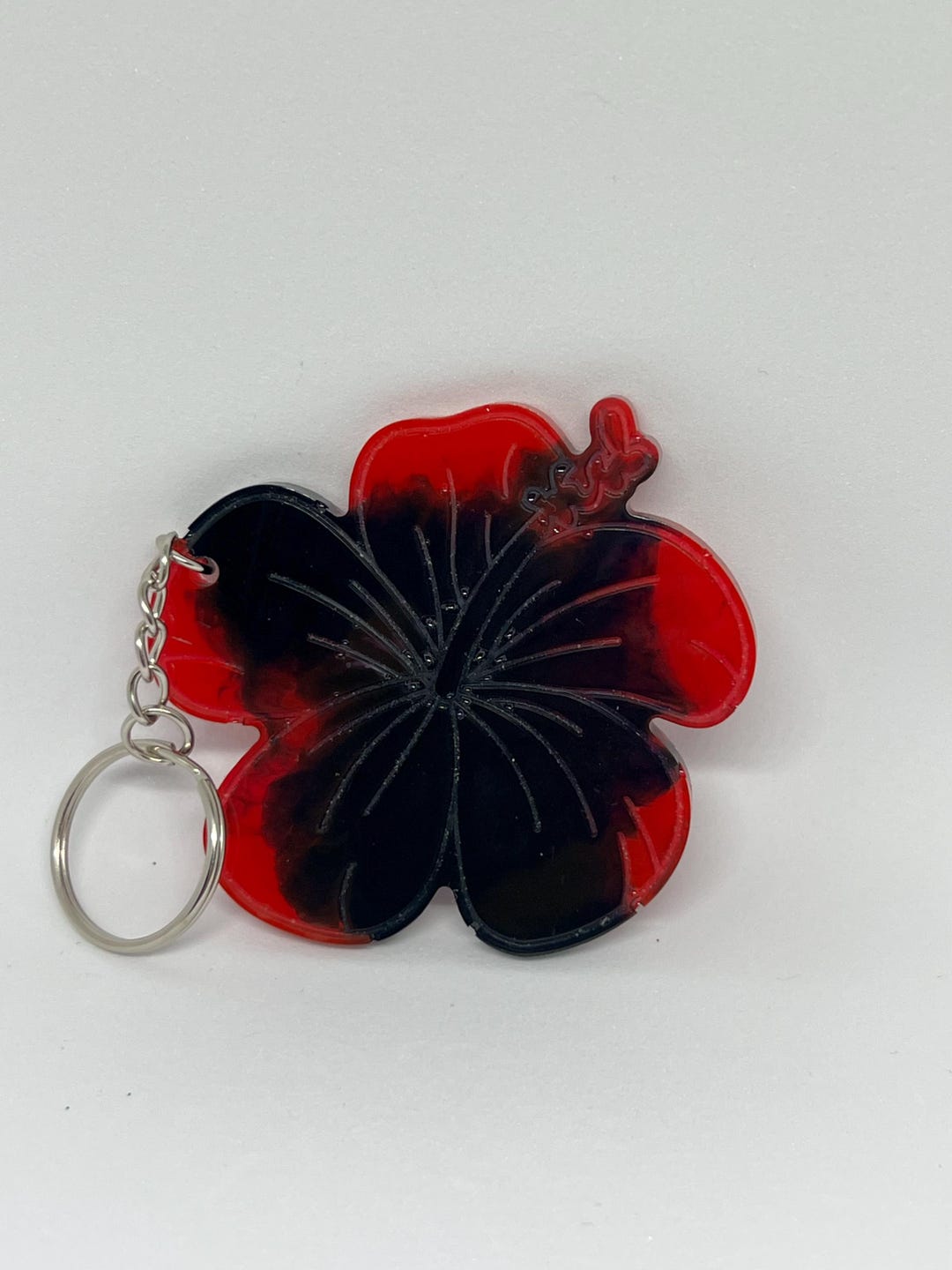 Handmade Hibiscus Flower Keychain - Etsy