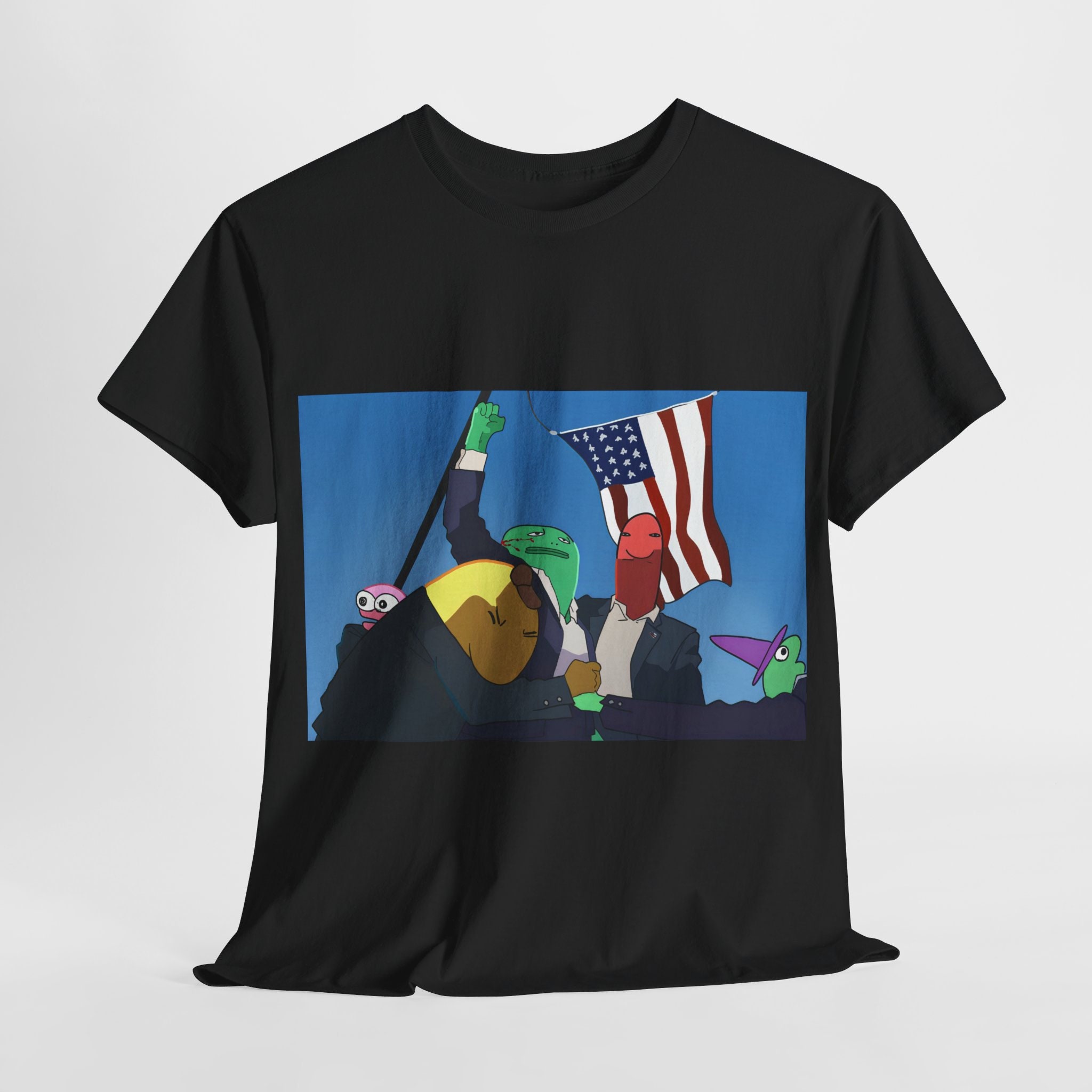 Smiling Friends Mr Frog Donald Trump Shooting T-shirt, Trump Fight ...