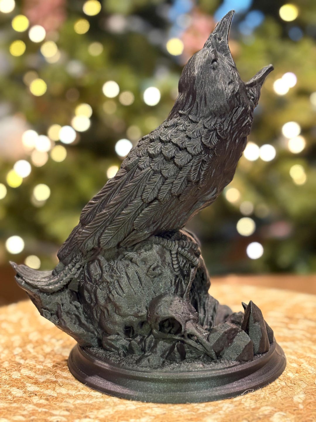 Raven Dice Tower – Gothic RPG Accessory With Skull Detail for Dungeons ...