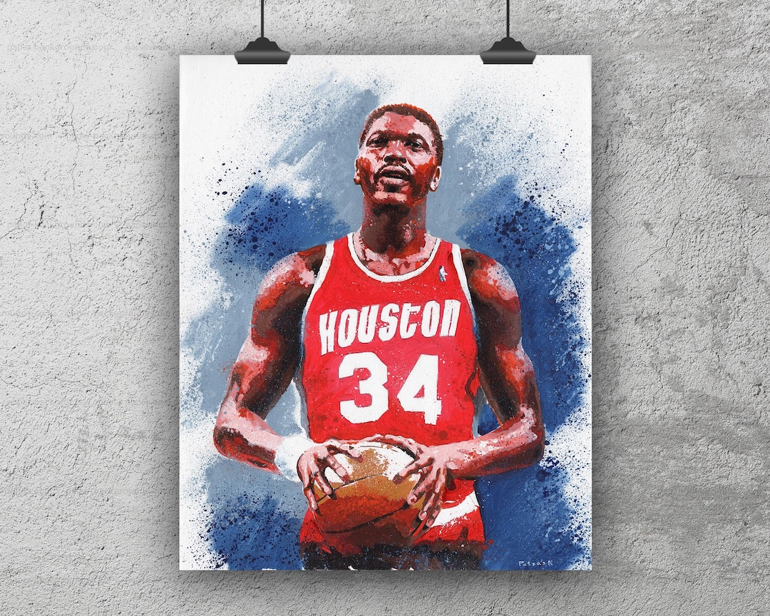 Hakeem Olajuwon Acrylic Painting Digital Download – Wall Art, Home ...