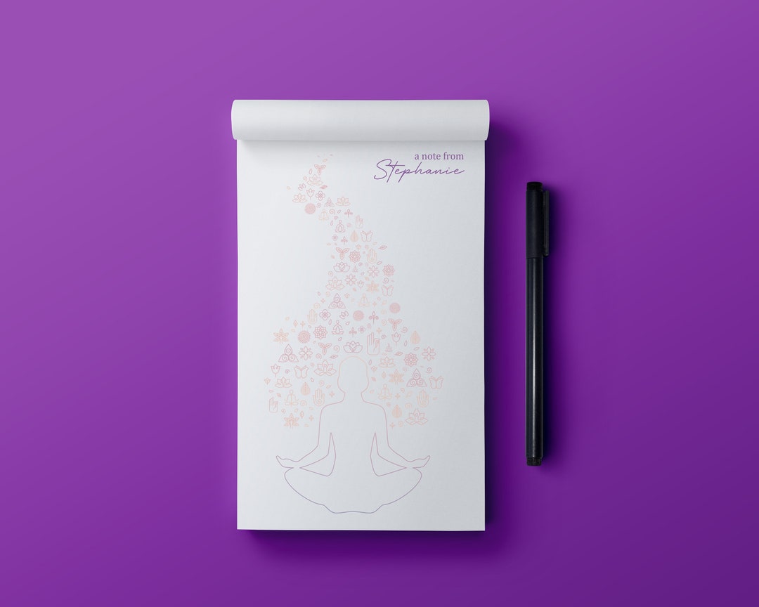 Personalized Yoga Notepad, Personalized Notepad Gift for Yoga Lovers ...