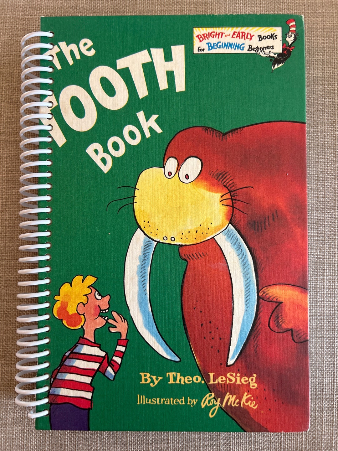 Dr Seuss “the Tooth Book”, Upcycled Book Into Journal/sketchbook - Etsy