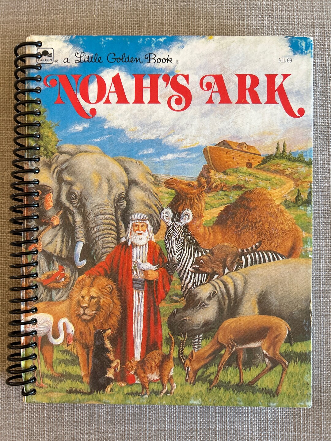 A Little Golden Book “noah’s Ark” Upcycled Vintage Book Into Journal ...
