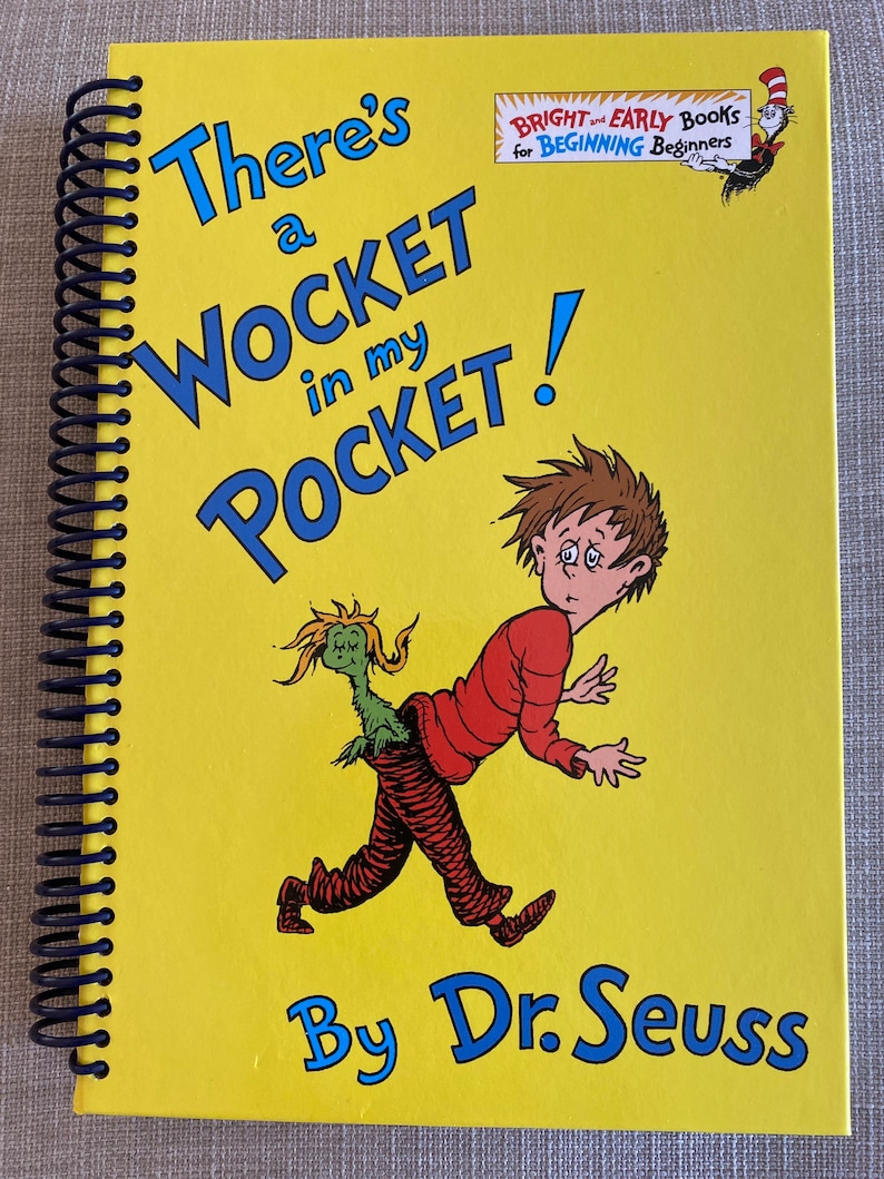 Dr Seuss “there’s a Wocket in My Pocket”, Upcycled Book Into Journal ...
