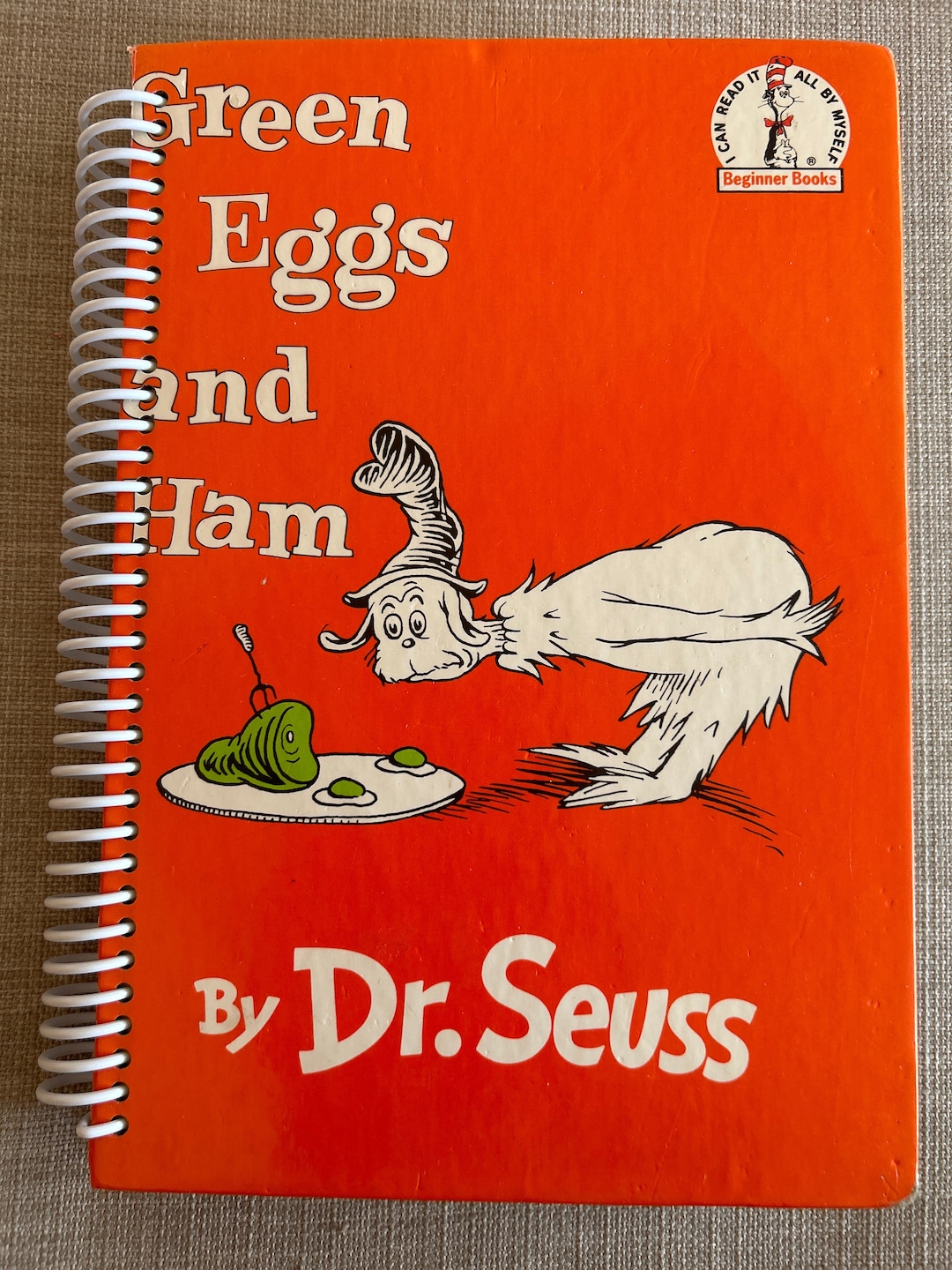 Dr Seuss “green Eggs and Ham”, Upcycled Book Into Journal/sketchbook - Etsy
