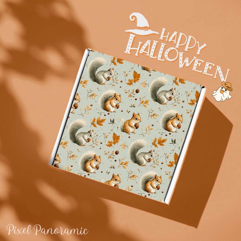 Adorable Squirrels and Acorns Seamless Pattern | Cute Autumn Design for ...