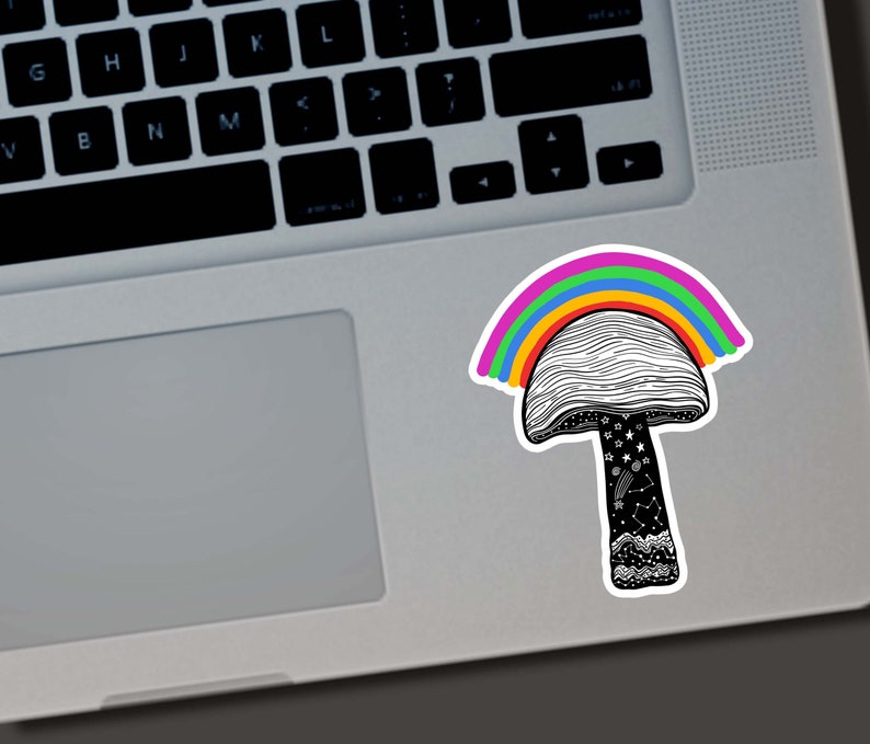 Magic Mushroom Sticker, Trippy Sticker, Nature Lover, Motivational ...
