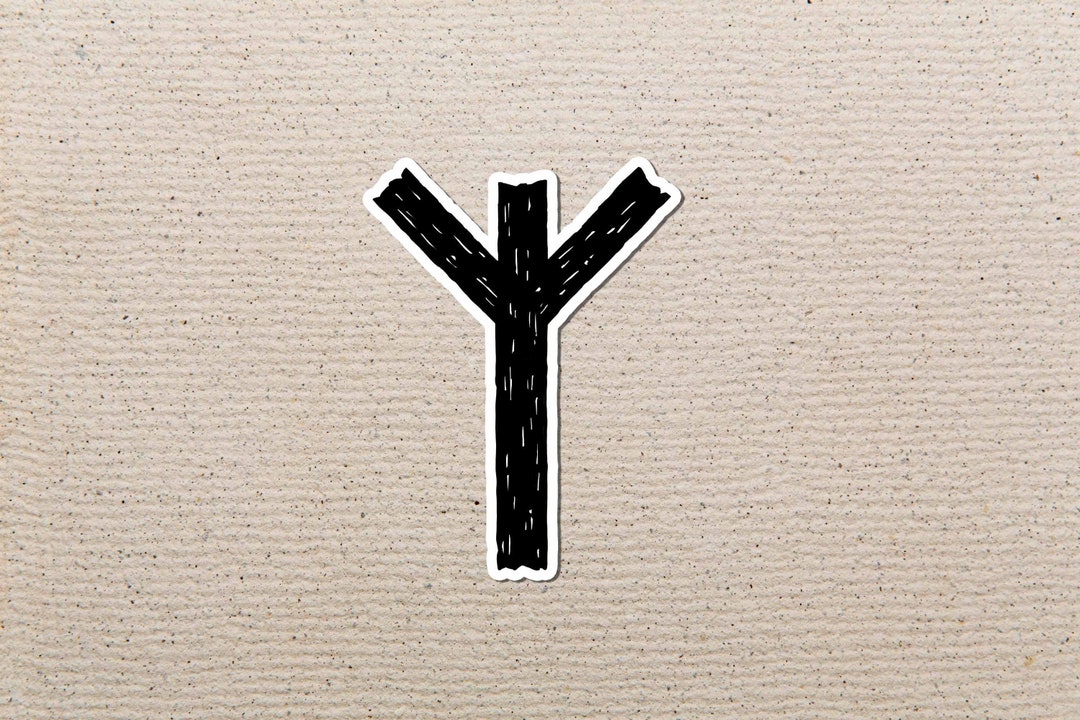 Algiz Rune Sticker, Algiz, Vinyl Sticker, Algiz Sticker, Rune Sticker ...