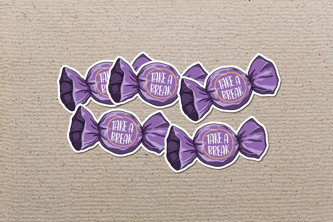 Take A Break Sticker Pack 7, Bundle, Motivational, Mental Health, Quote ...