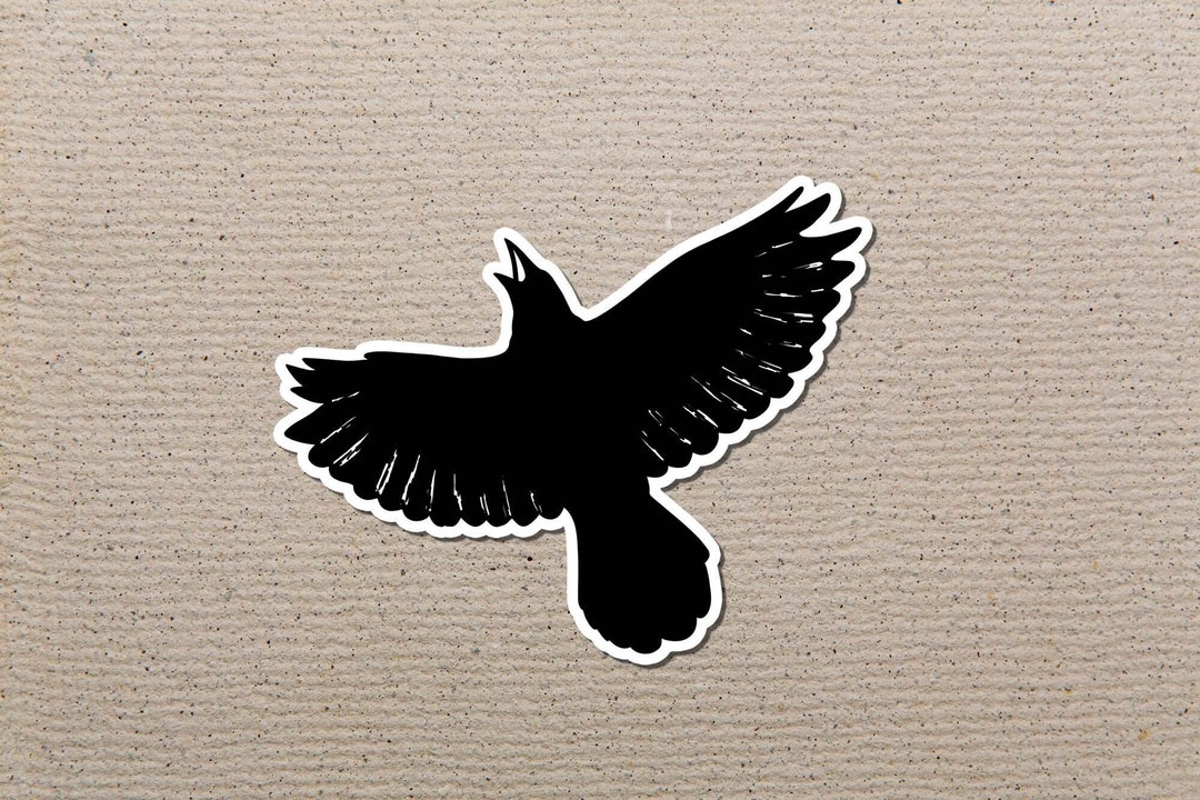 Raven Sticker, Raven, Vinyl Sticker, Odin Sticker, Funny Sticker, Bird ...