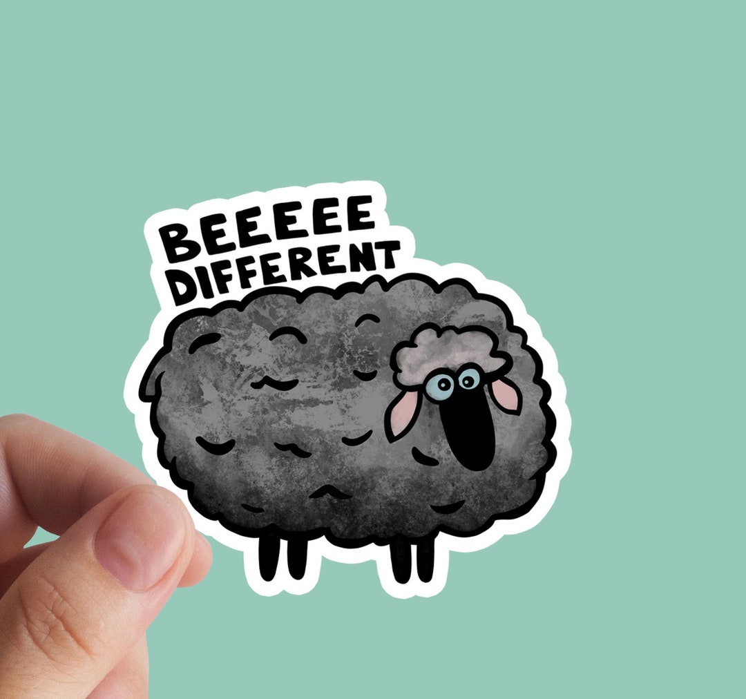 Be Different Sticker, Black Sheep, Good Luck Sticker, Motivational ...