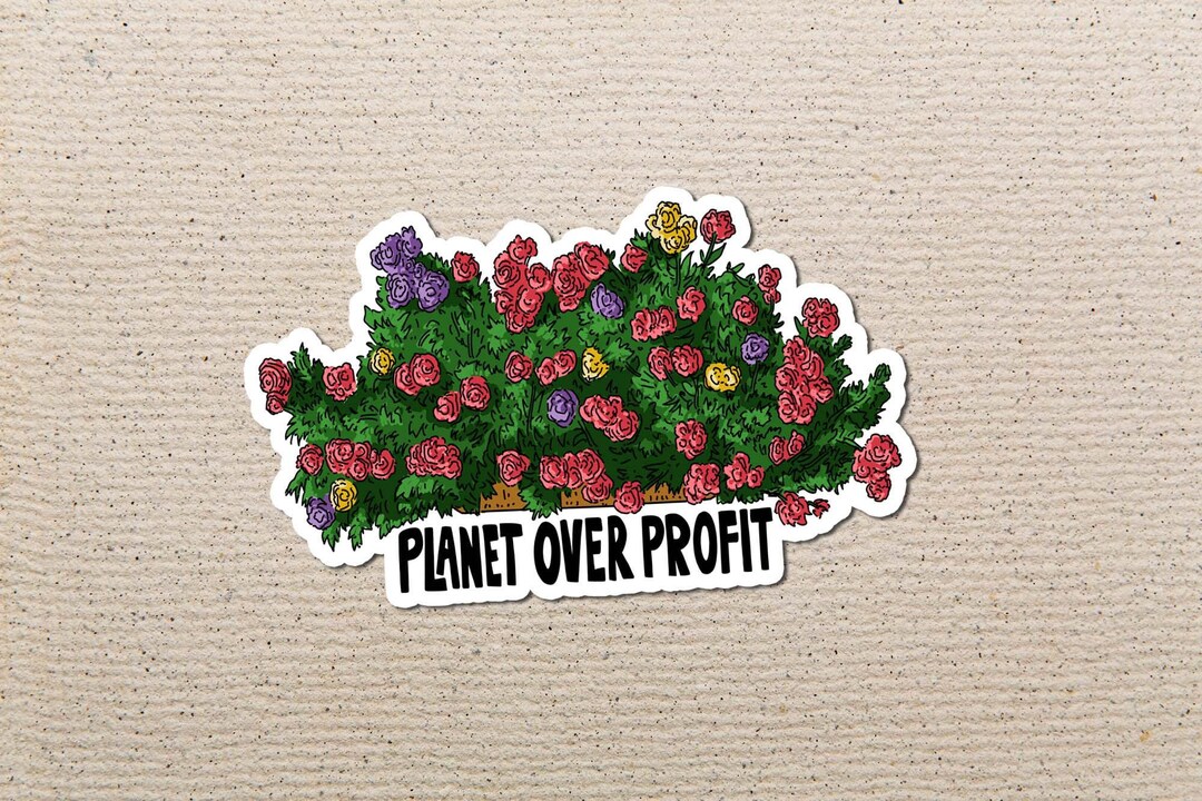 Planet Over Profit Sticker, Activist, Rights, Vinyl Sticker ...