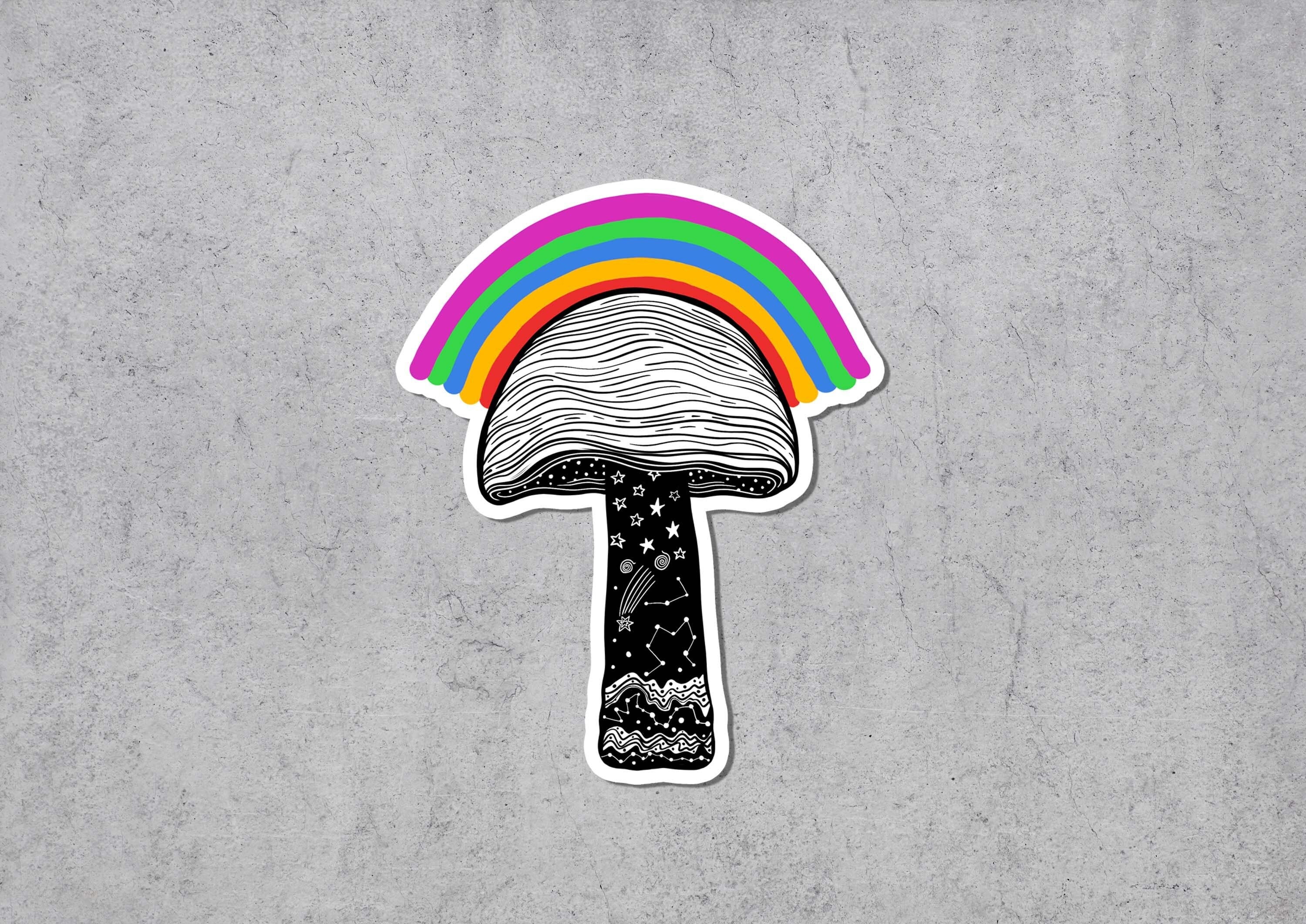 Magic Mushroom Sticker, Trippy Sticker, Nature Lover, Motivational ...