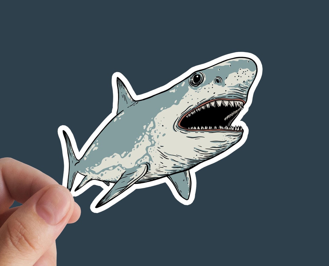 Shark Sticker, Shark, Marine Biology, Sea, Creature, Vinyl Sticker ...