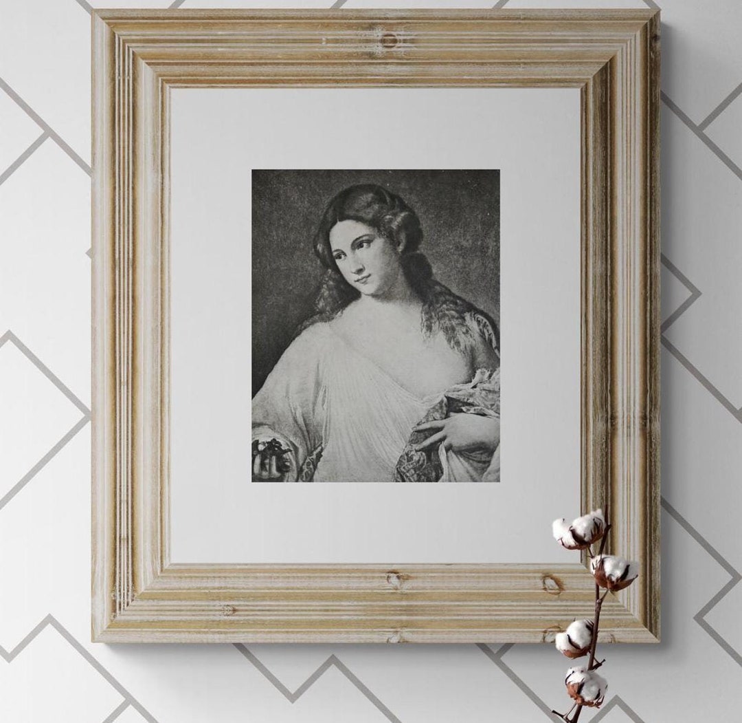 Old Black and White Lithograph “la Flora” After Titian. - Etsy