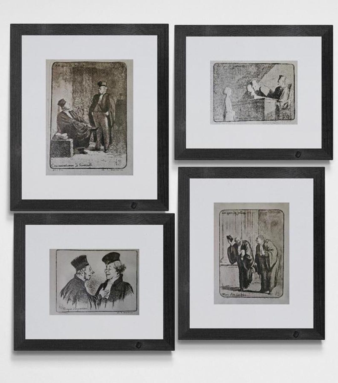 Rare Series of Four Numbered Early Lithographs by Honoré Daumier (1808 ...