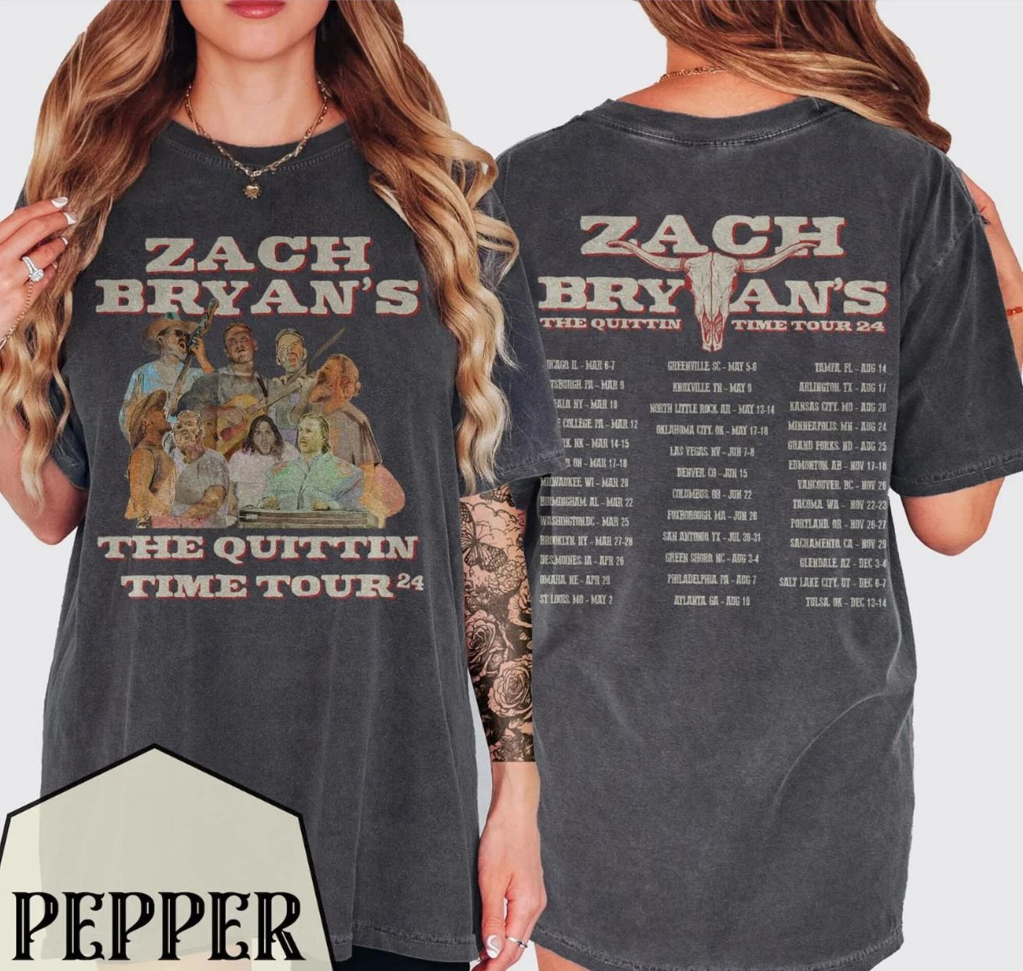 Retro Zach Bryan the Quittin Time Tour 2024 Shirt, Country Music Shirt, Zach Bryan Tshirt, the ...
