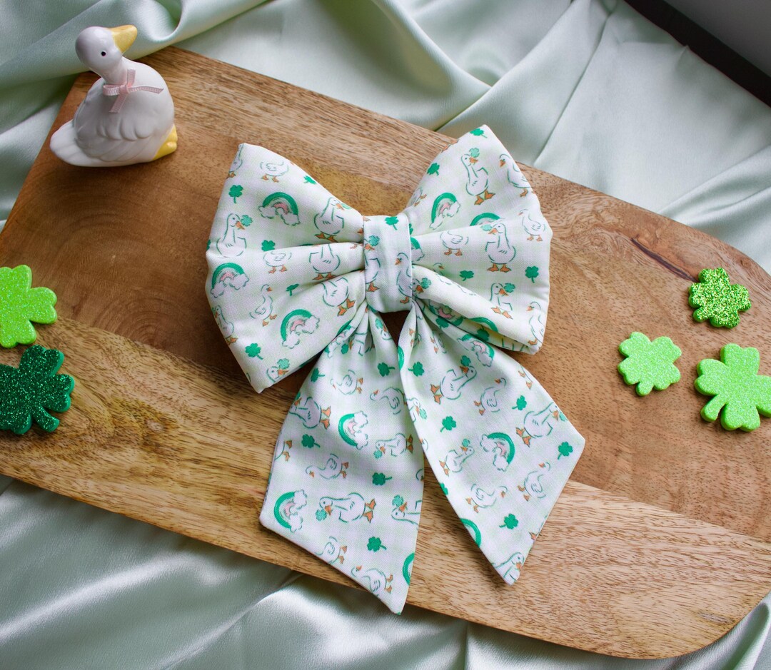 Lucky Duck St. Patrick's Day Sailor Bow for Dogs and Cats, Saint ...