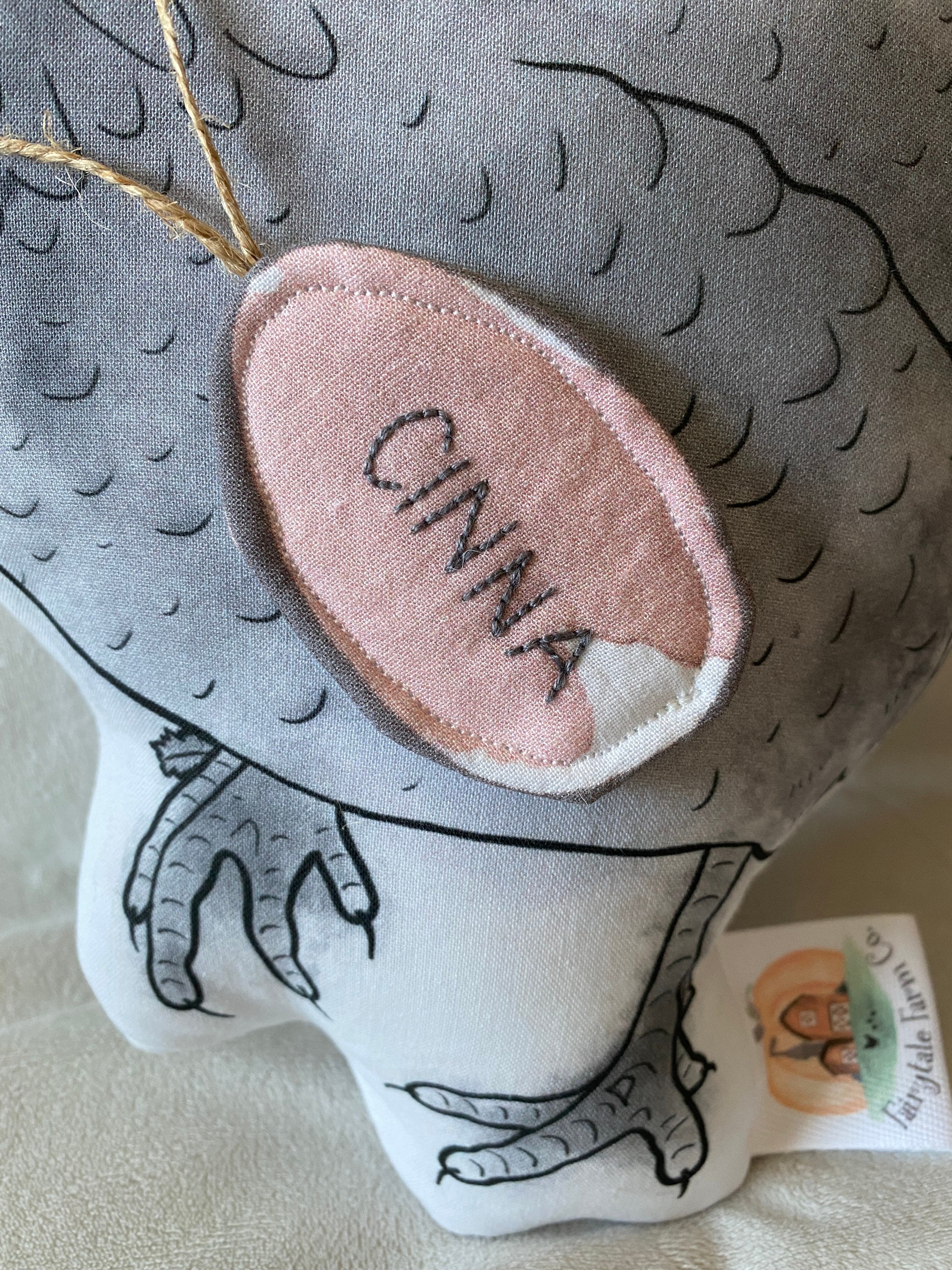 Personalized Hand Stitched~egg Shaped Name Tag~for Full Size Chicken ...