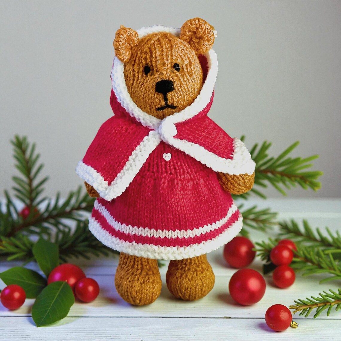Christmas Bitsy Bears Knitting Pattern Instant Download - Etsy