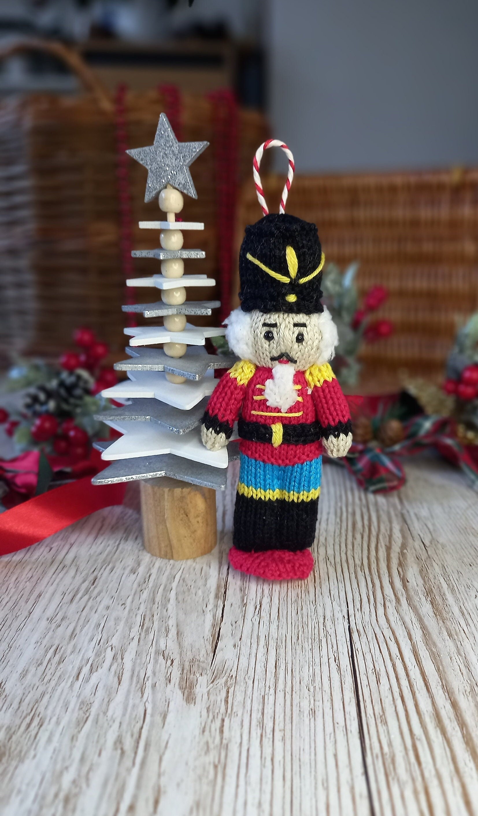 Christmas Nutcracker Doll Decoration , Toy Knitting Pattern Instant ...