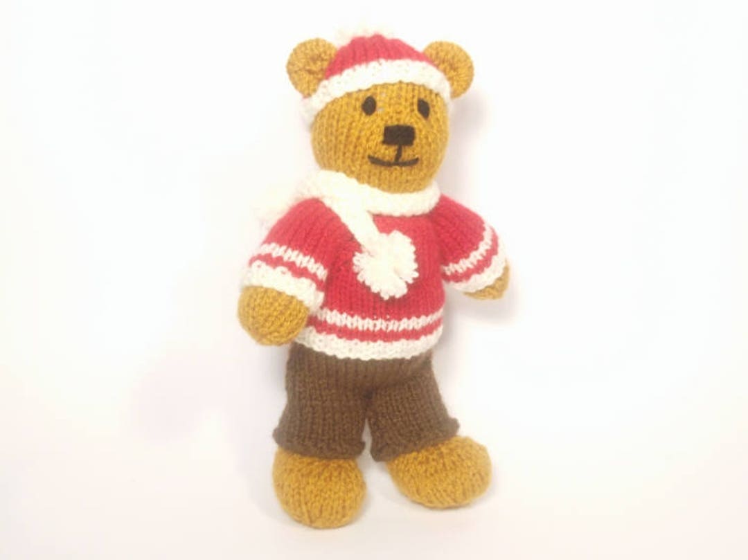 Christmas Teddy Bear, Knitting Pattern Instant Download - Etsy