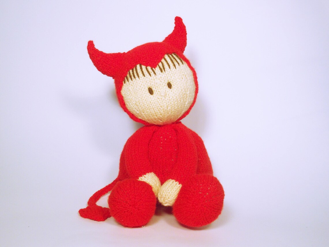 Halloween Jo-jo Doll Knitting Pattern | Etsy