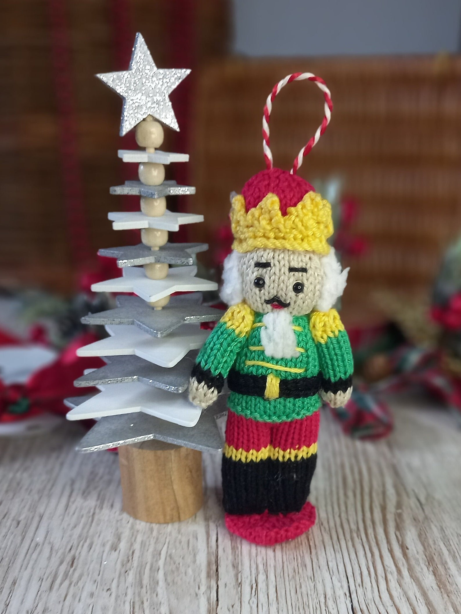 Christmas Nutcracker Doll Decoration , Toy Knitting Pattern Instant ...