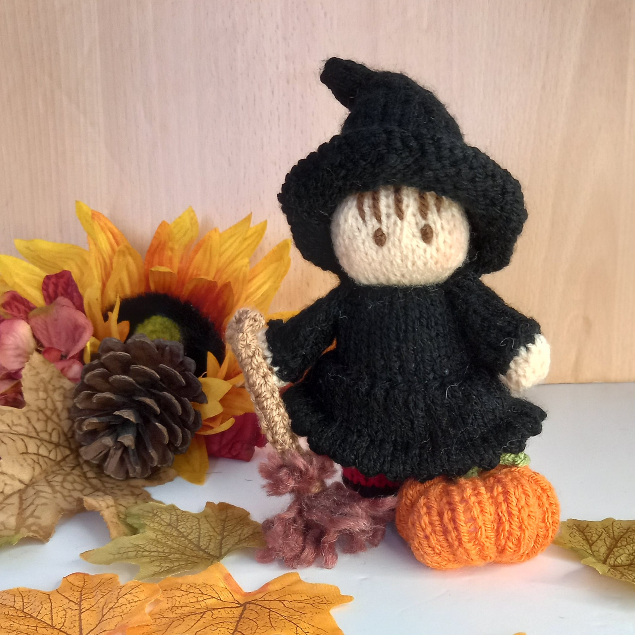 Halloween Dolls Printed Knitting Pattern Set of 3. Witch - Etsy
