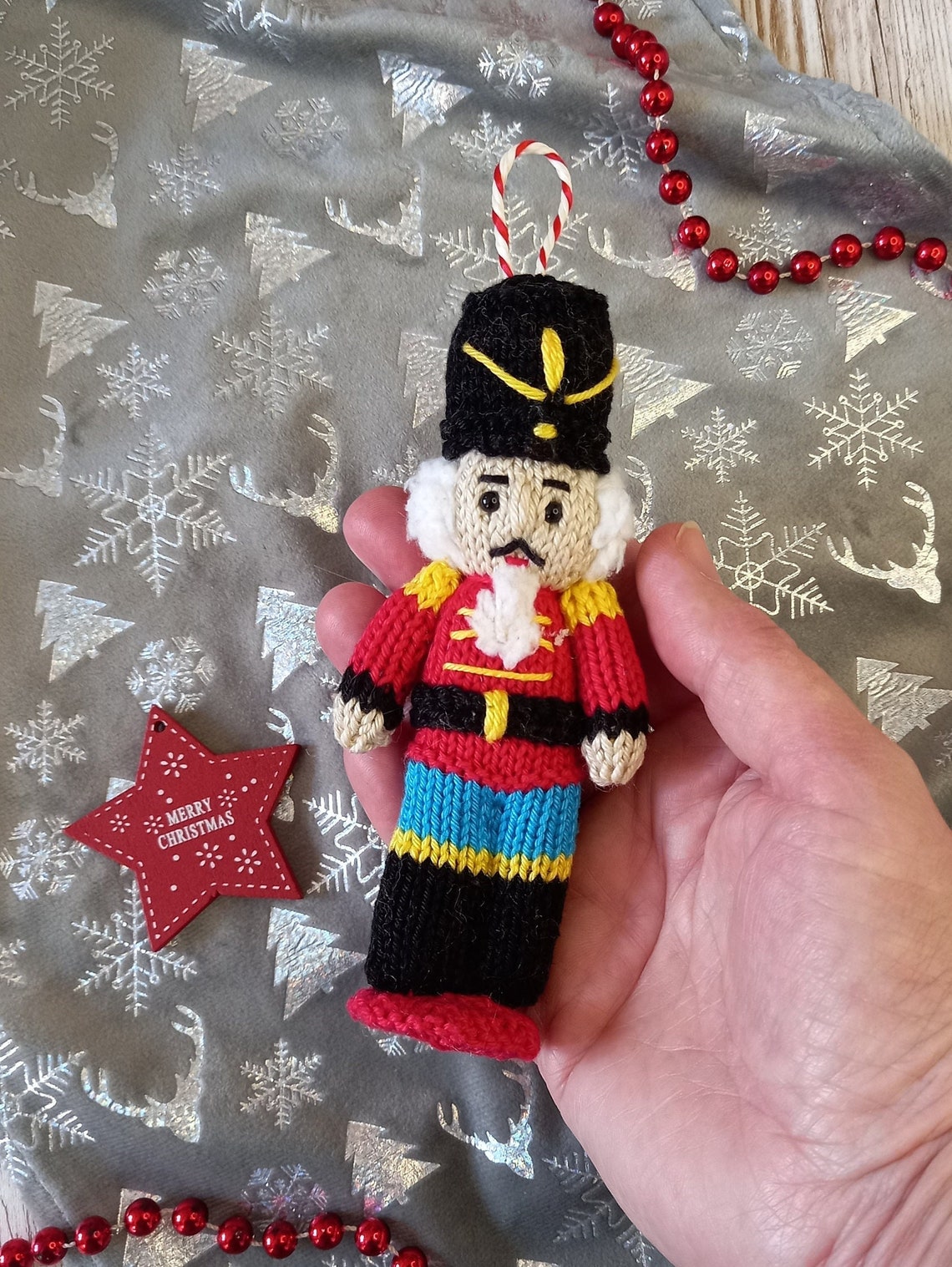 Christmas Nutcracker Doll Decoration Toy Knitting Pattern - Etsy UK