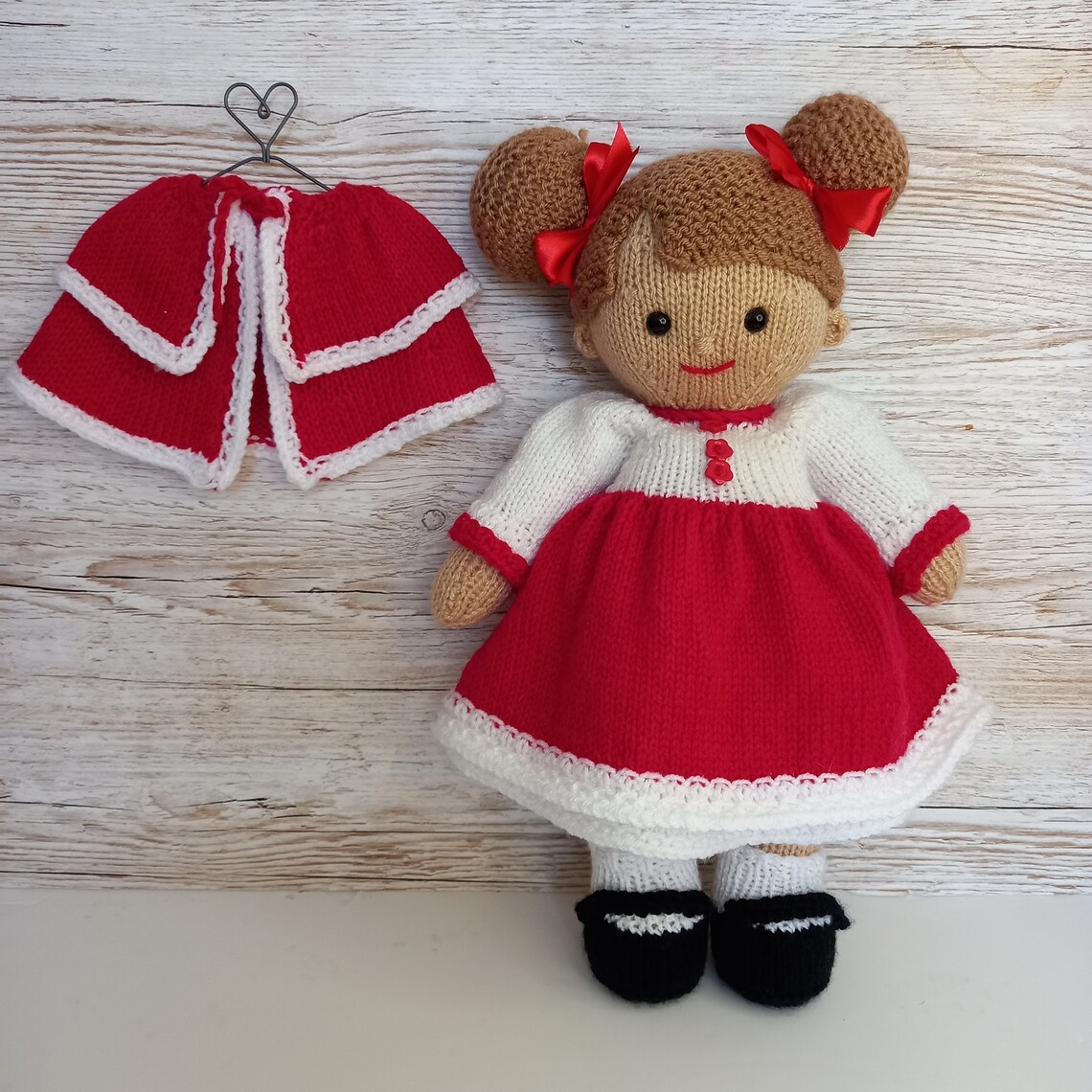 Christmas Lilly and May Dolls Knitting Pattern Instant - Etsy