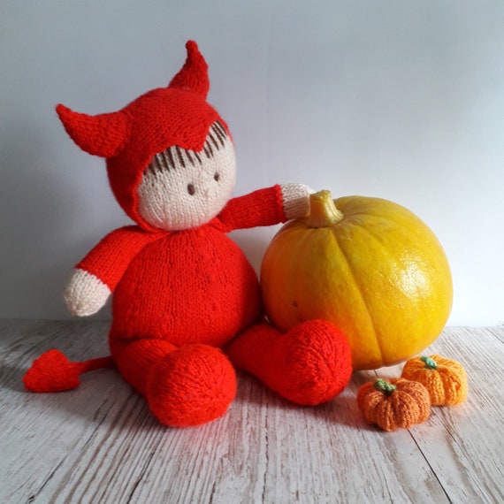 Halloween Jo-jo Doll Knitting Pattern | Etsy