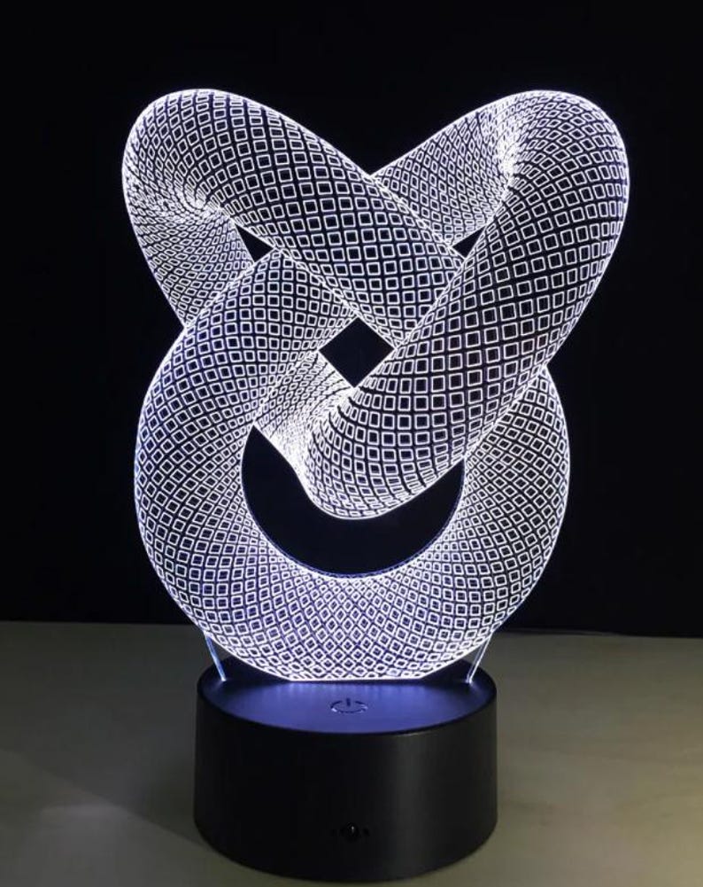 Love Knot 3D Optical Illusion Lamp | Fast Acrylic - Etsy