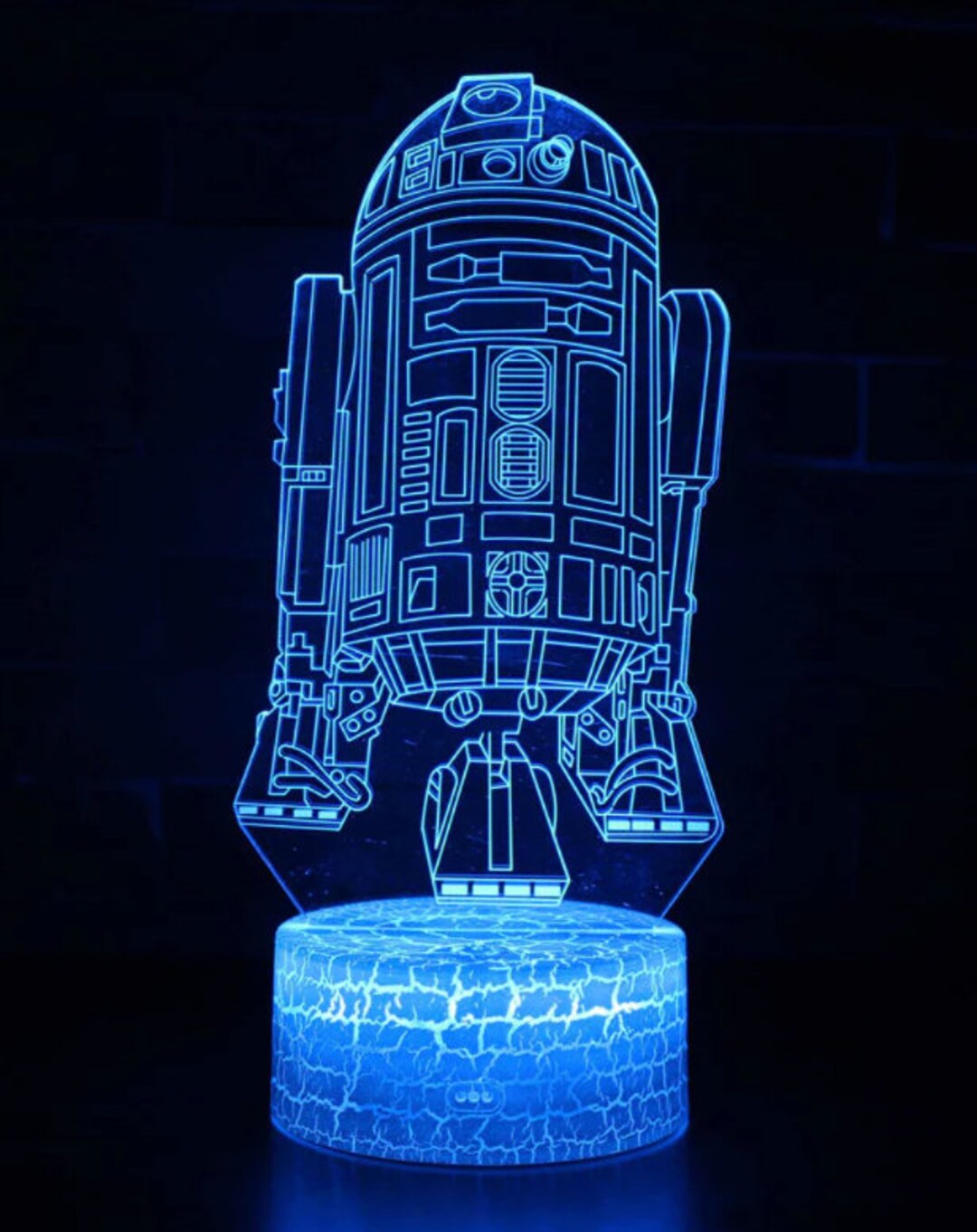 Star Wars R2-D2 3D Optical Illusion Lamp Fast Acrylic - Etsy