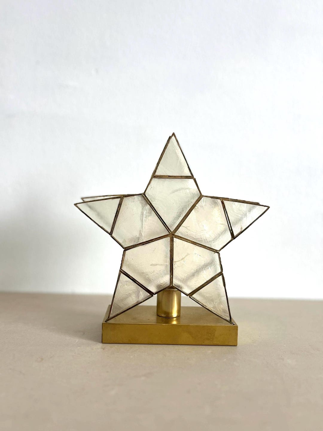 Capiz Shell Star Taper Candle Holder - Etsy