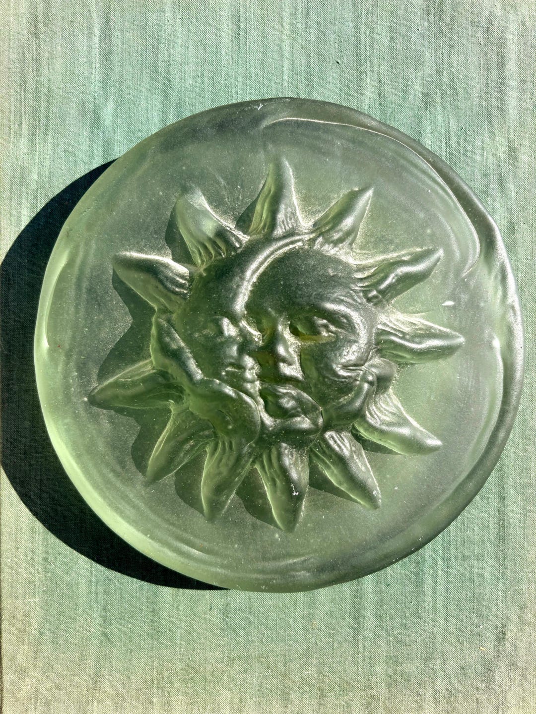 Frosted Glass Sun and Moon Tile - Etsy