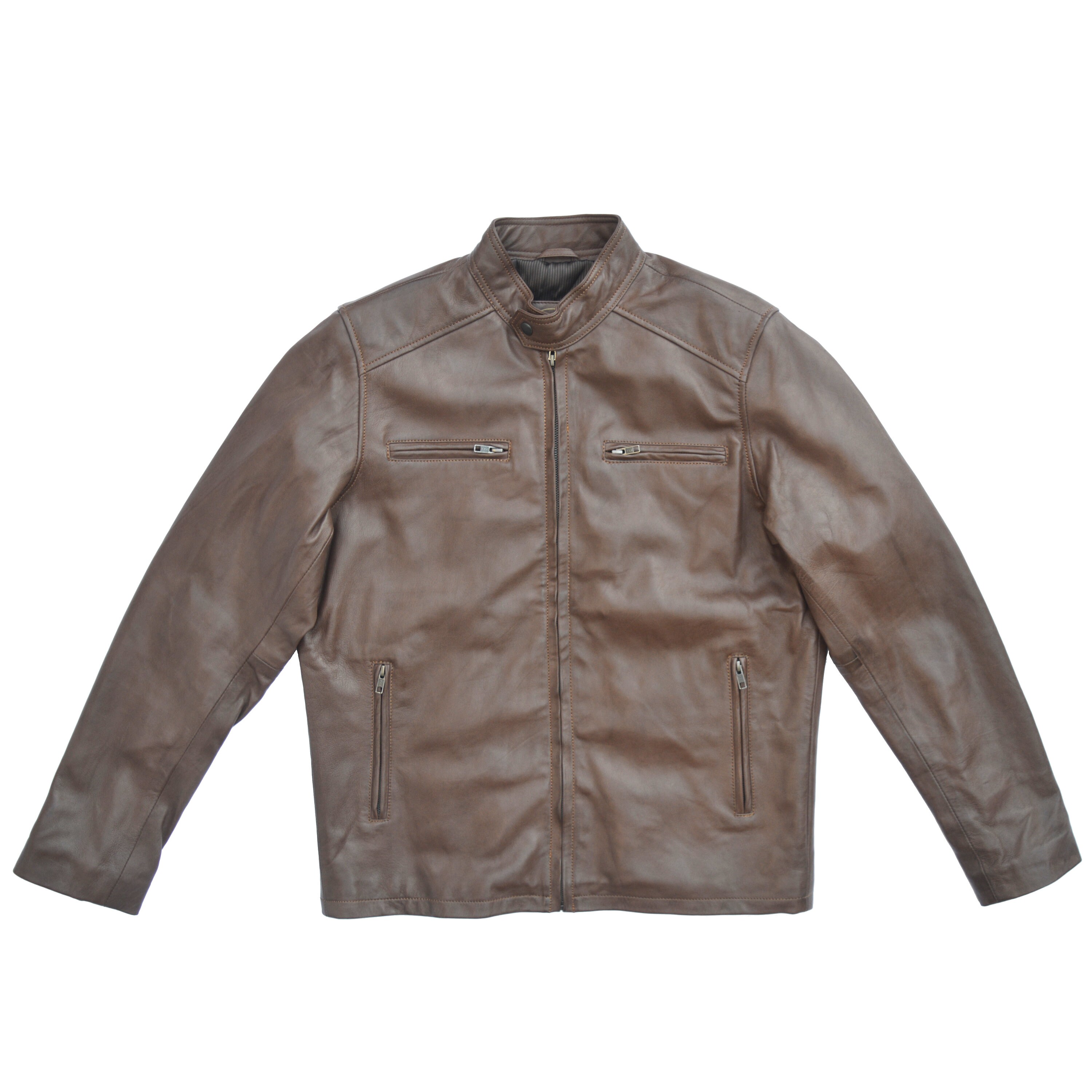 Sleek Voyager Leather Jacket, Top Grain Leather - Etsy