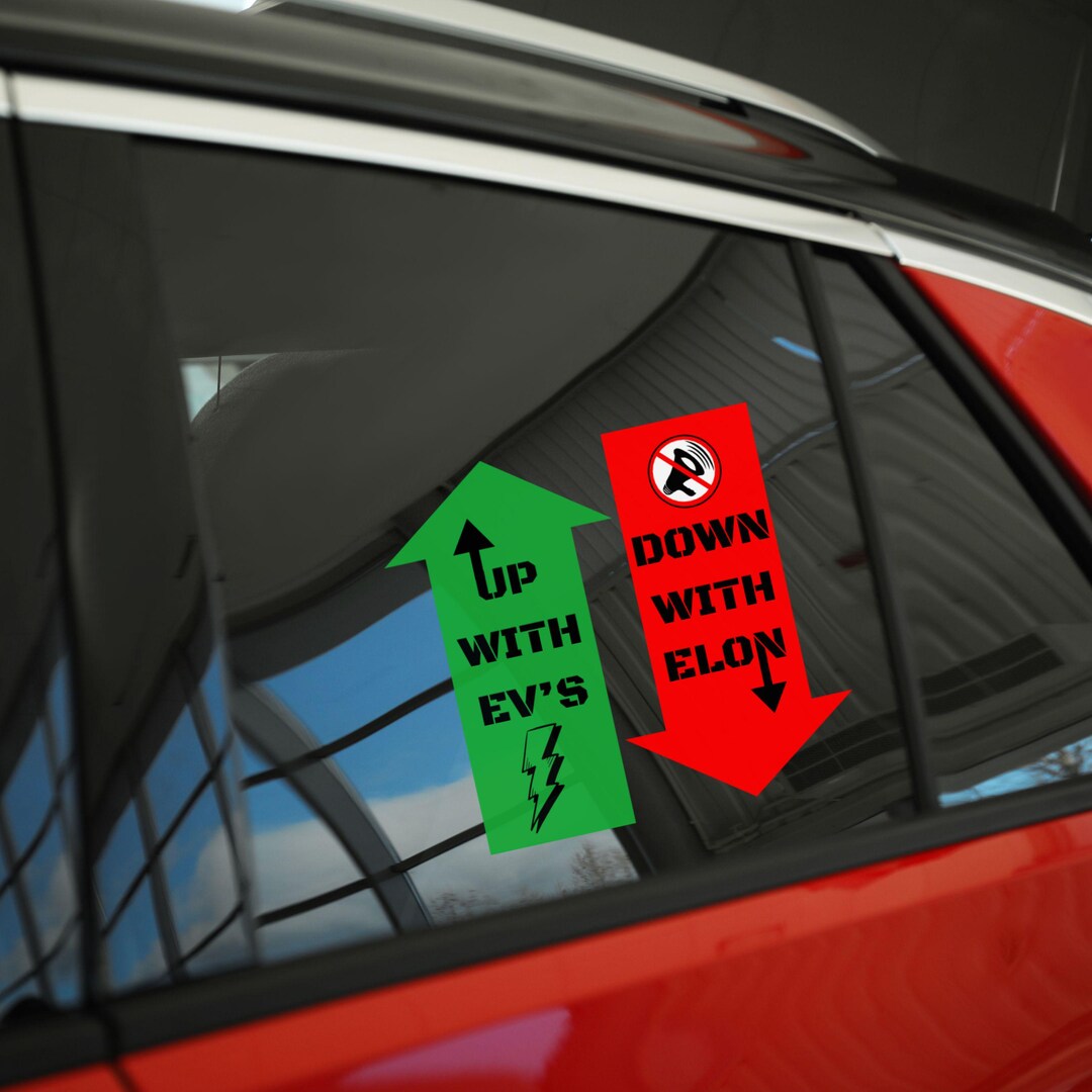 Up With Evs Down With Elon, Electric Car Eco-friendly Transparent ...