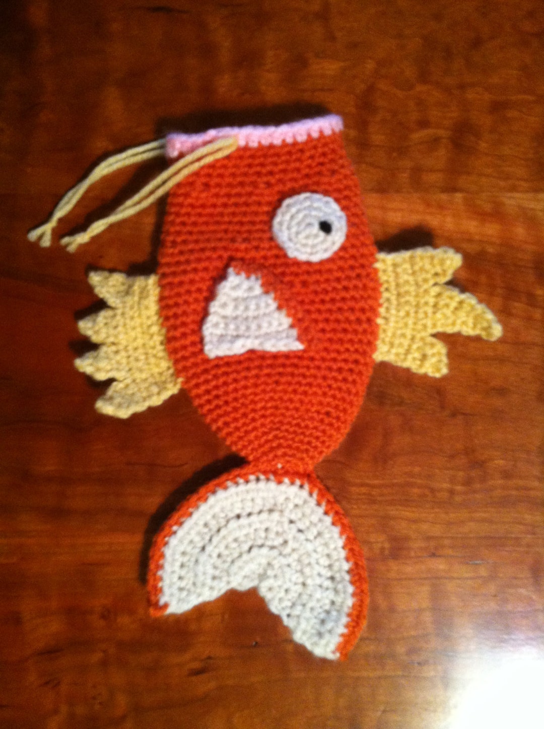 Magikarp Pokemon Crochet PATTERN Drawstring Bag Dice Bag Clutch Purse ...