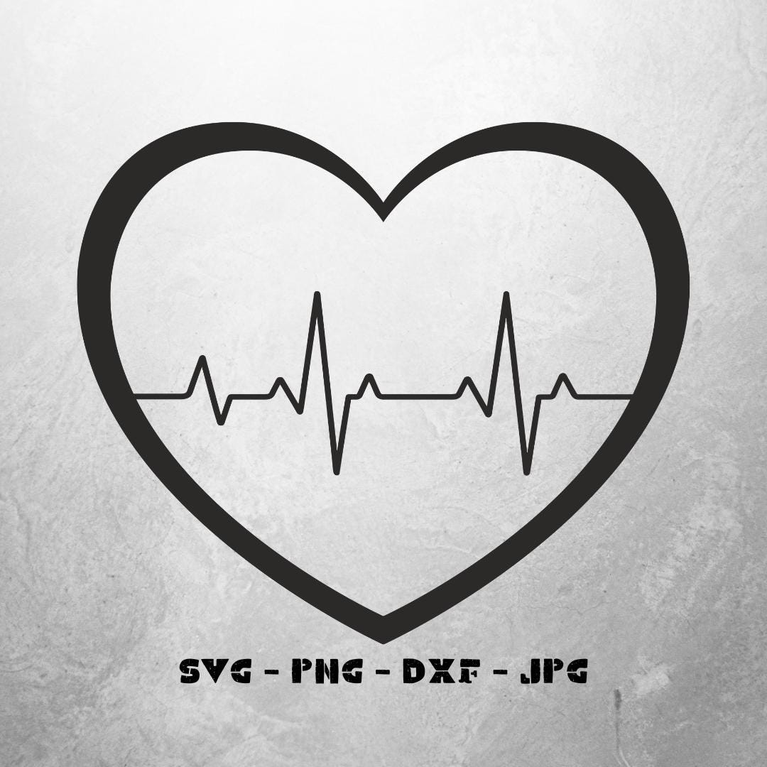 Heart Rhythm SVG: EKG Clipart for Cricut (digital File) - Etsy