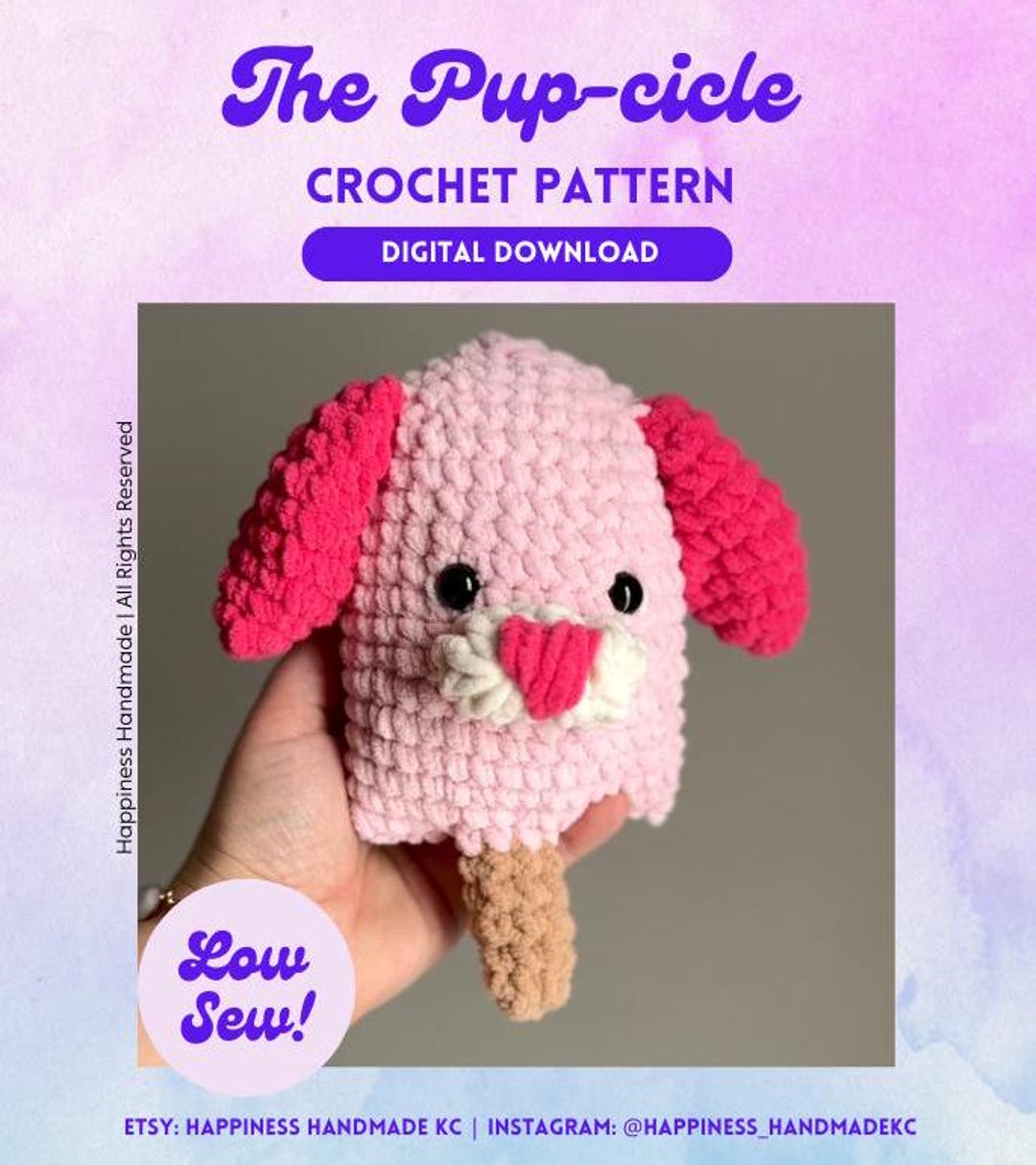 The Pup-cicle Crochet Pattern | Amigurumi Crochet Plushie Pattern ...