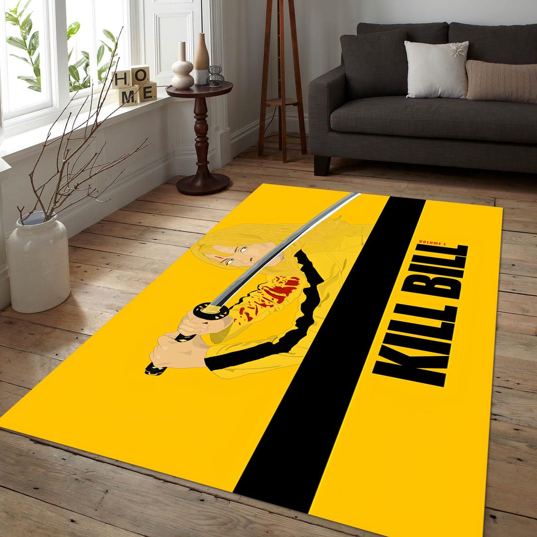 Cinema Decor,living Room Rug,customize Yellow Rug,personalized Movie ...