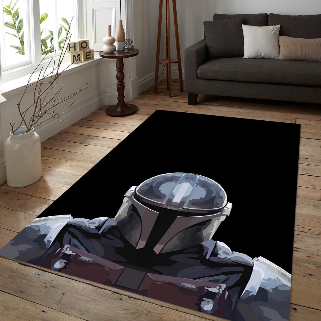 Star Wars Decor,mandalorian Rug,personalized Rug,living Room Rug ...