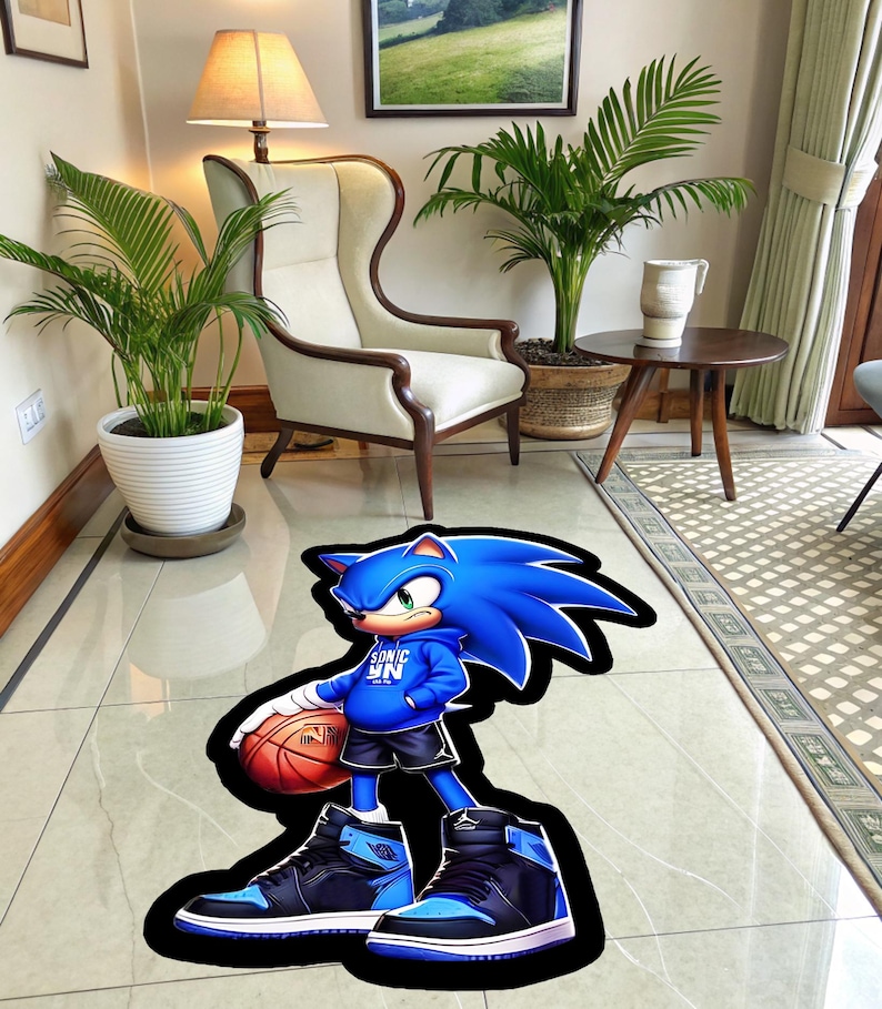Sonic Rug, Sonic the Hedgehog Carpet, Soft Decor Rug,sonic Gift, Video ...