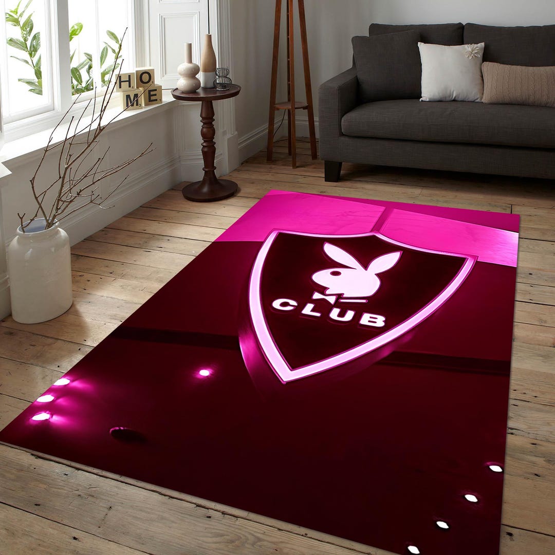Playboy Rug,pink Club Rug, Fun Rug,music Room Rug, Living Room Rug ...